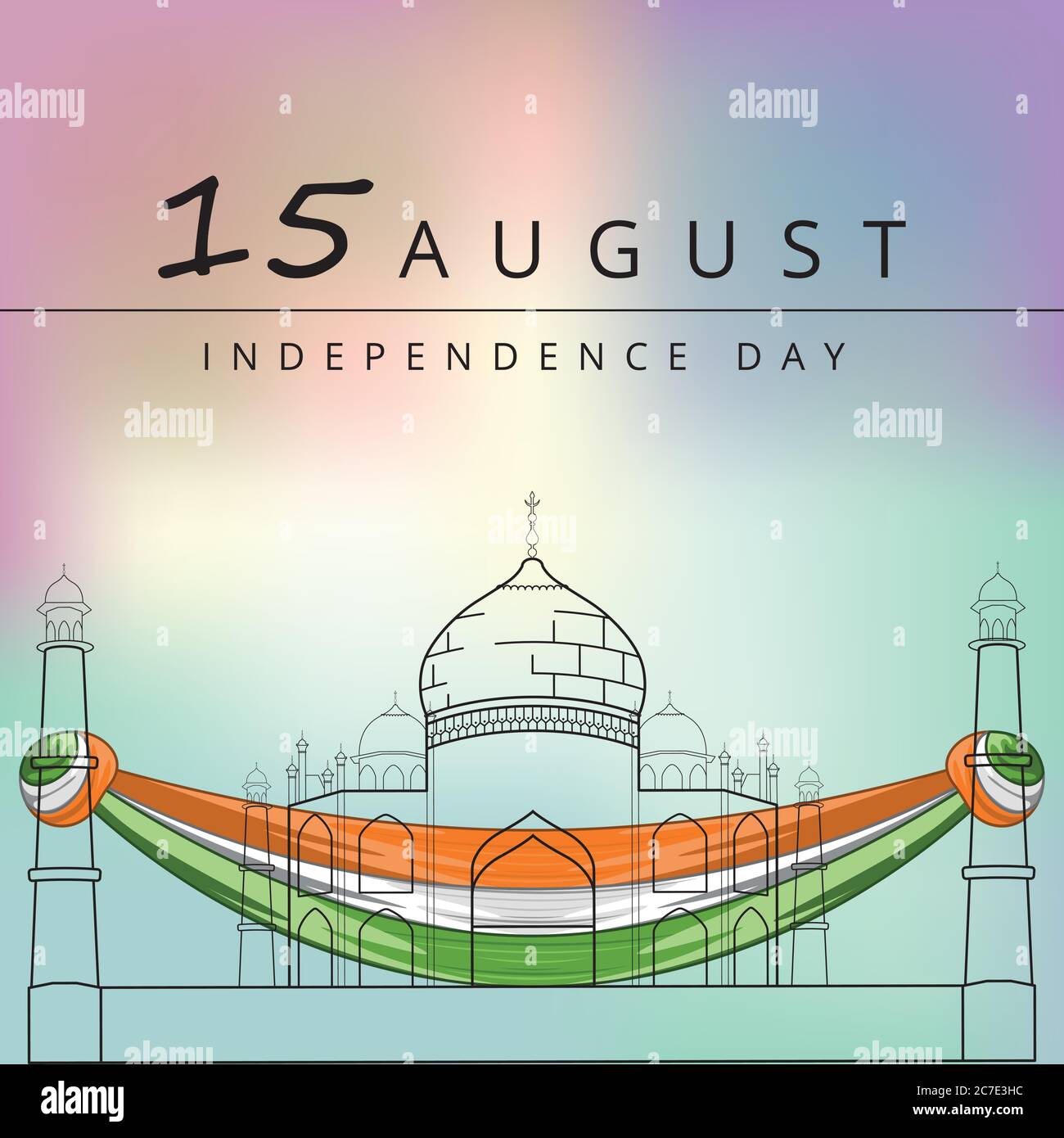 Happy independence day of India. Independence day card - Vector Stock ...