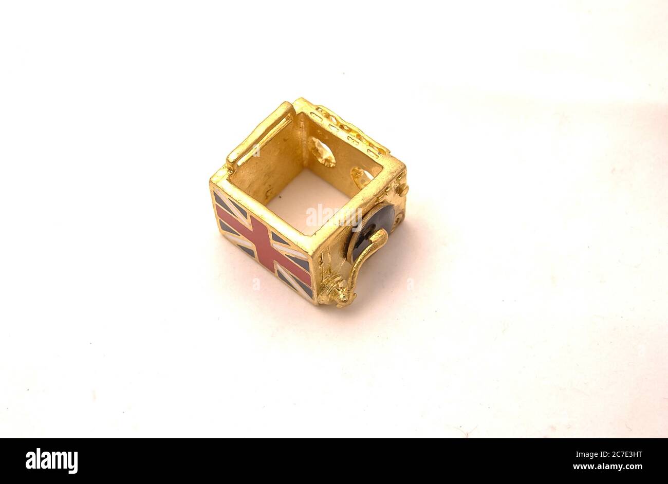 golden ring in a box, beautiful photo digital picture Stock Photo - Alamy