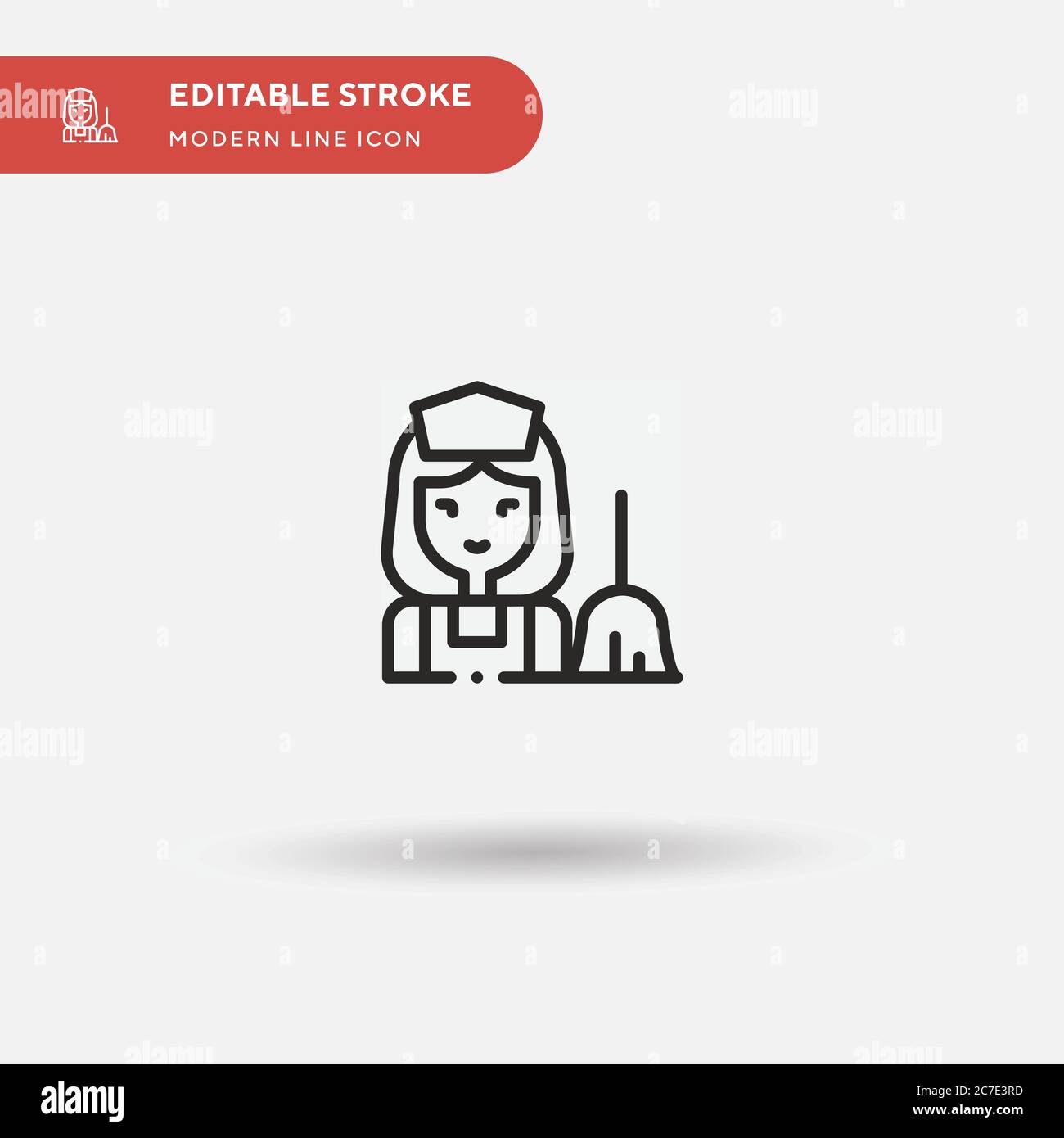 Maid Simple vector icon. Illustration symbol design template for web ...
