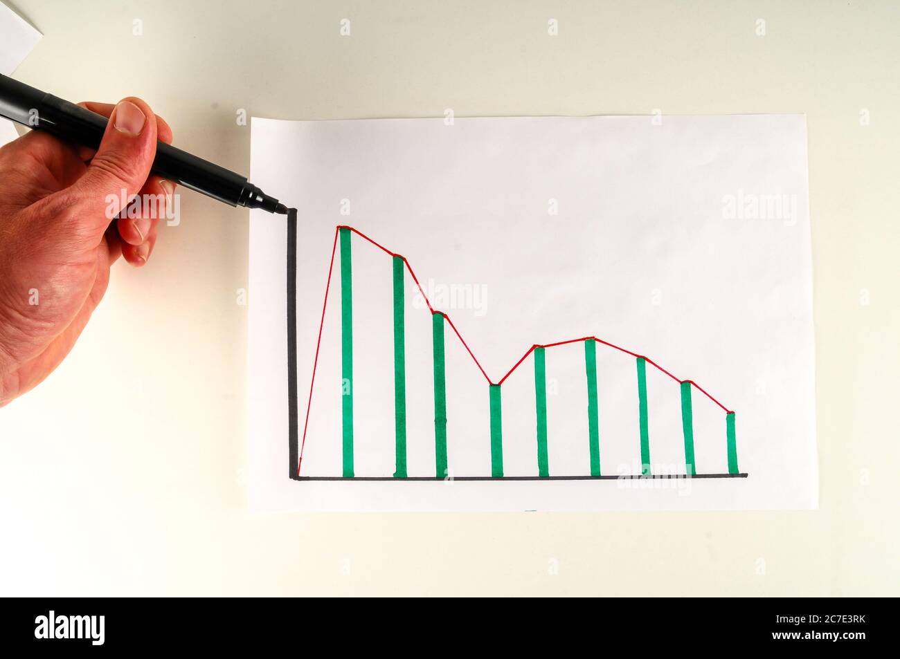 Close-up of sheet with drawing Object on a White Background Stock Photo ...