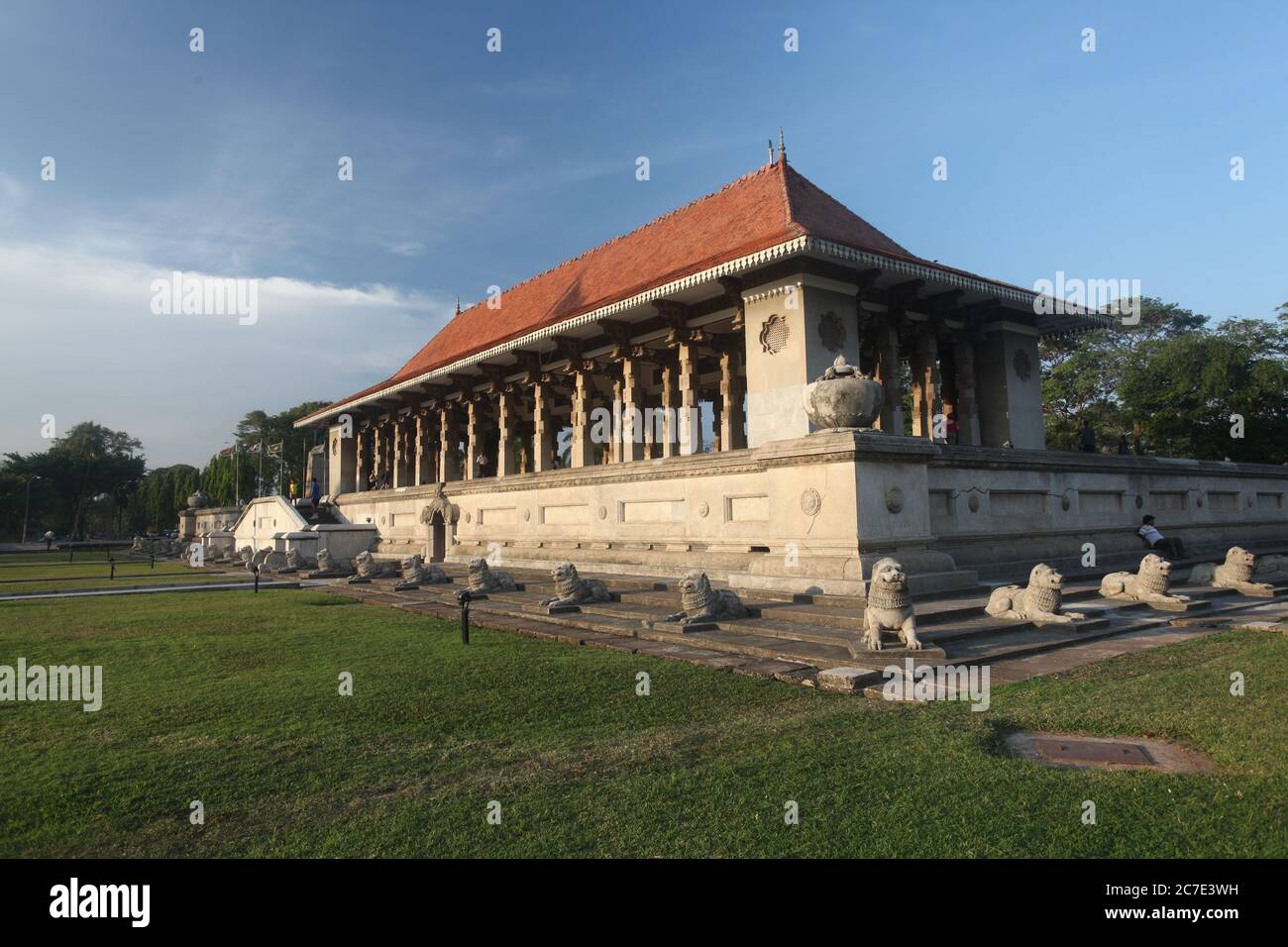 Horizontal shot of the Independence memorial hall in Colombo, Sri Lanka ...