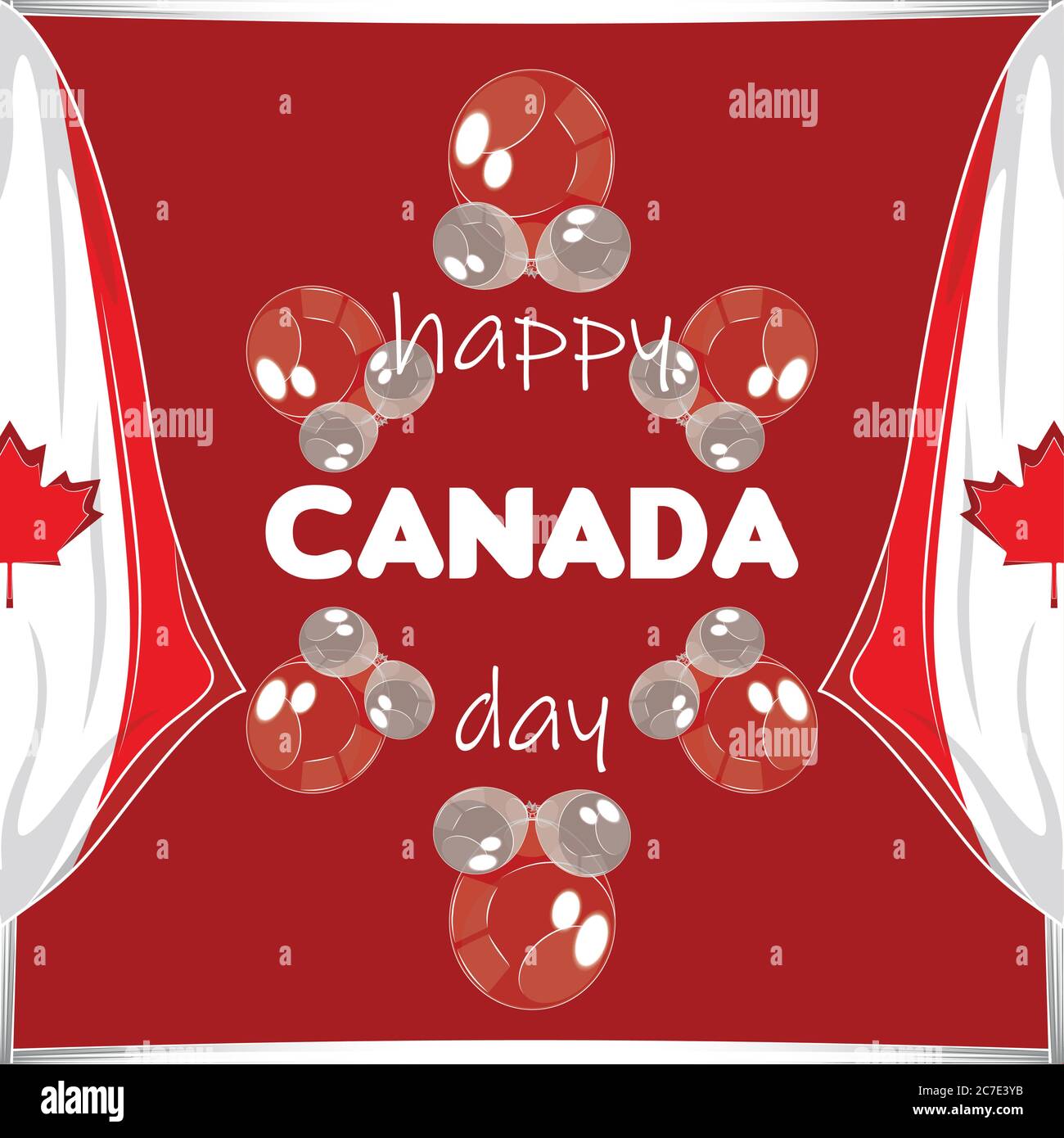 Happy Canada day card. National celebration - Vector Stock Vector Image ...