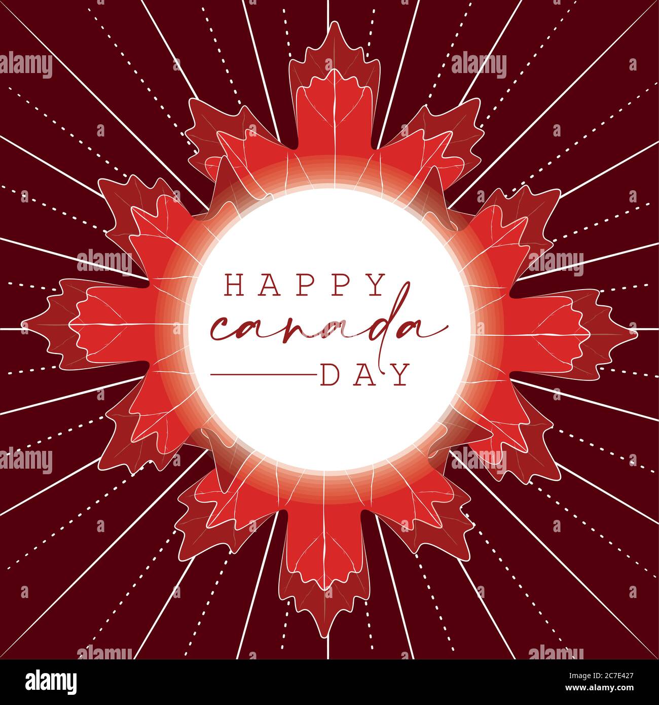 Happy Canada day card. National celebration - Vector Stock Vector Image ...