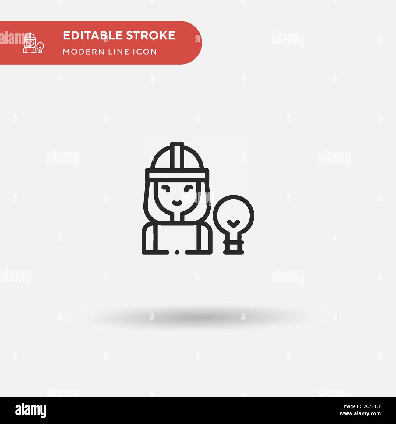 Engineer Simple vector icon. Illustration symbol design template for ...
