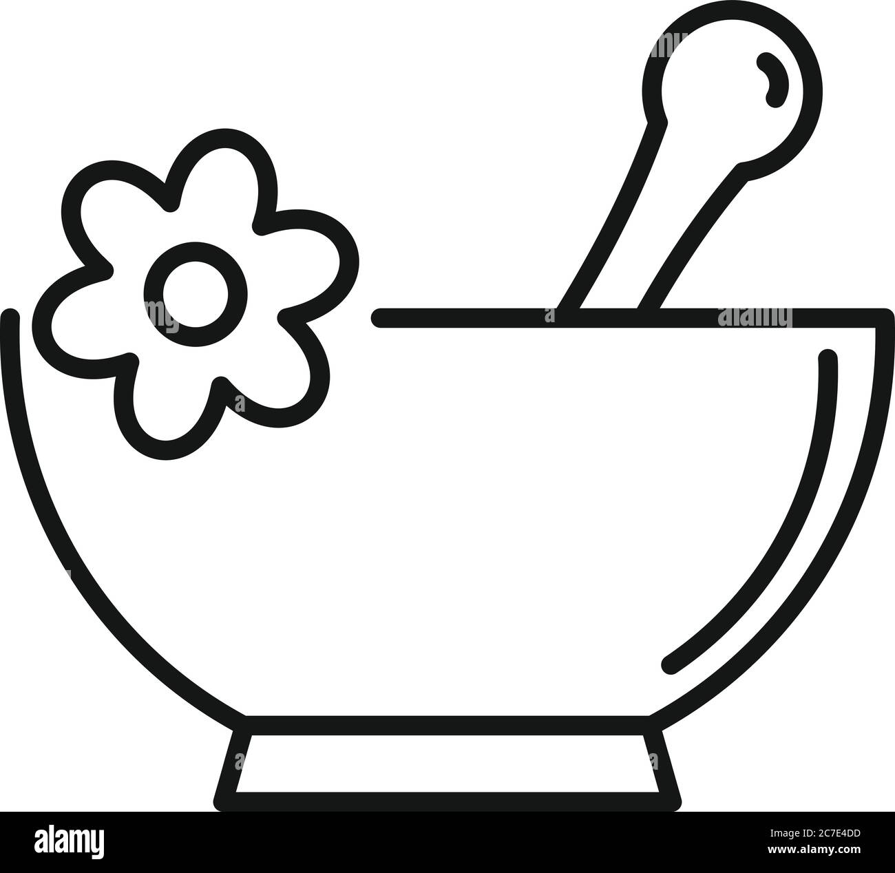 Bowl homeopathy icon. Outline bowl homeopathy vector icon for web ...