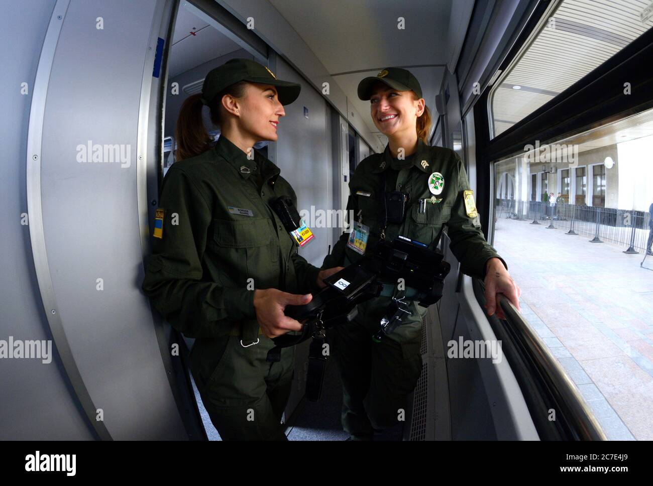 Female train guard hi-res stock photography and images - Alamy