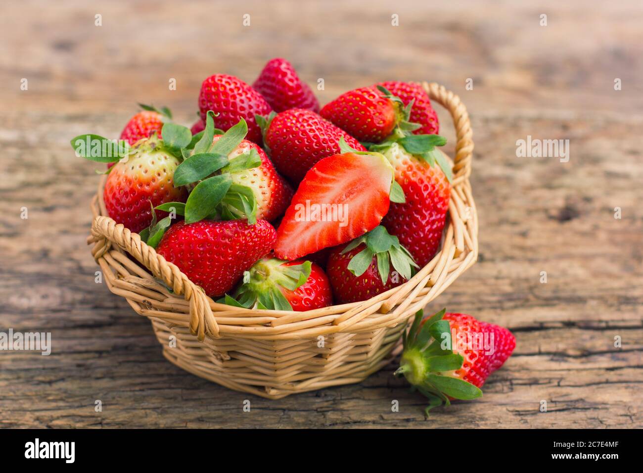Strawberries in the basket Stock Photo - Alamy
