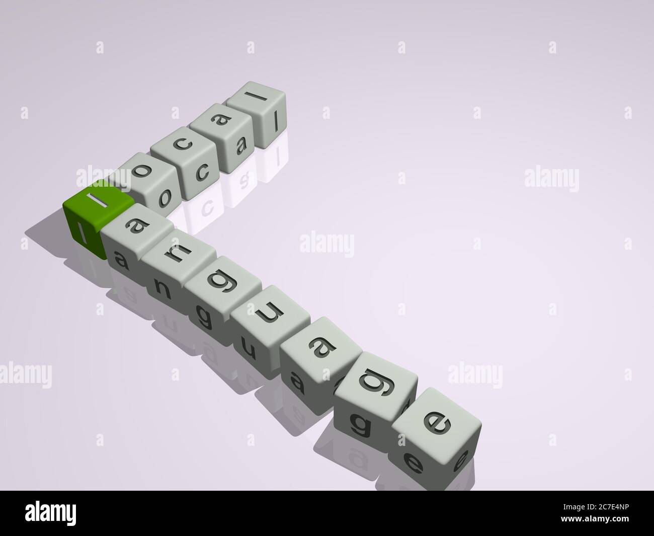 LOCAL LANGUAGE combined by dice letters and color crossing for the ...