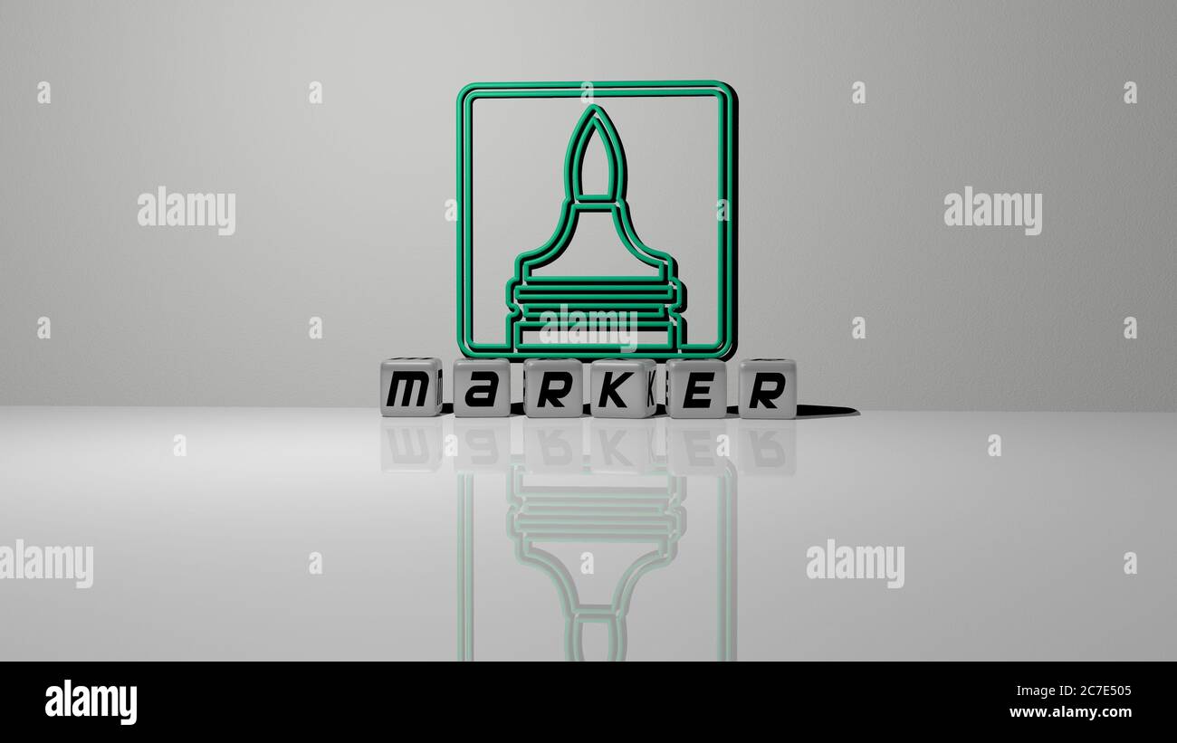 3d graphical image marker hi-res stock photography and images - Alamy