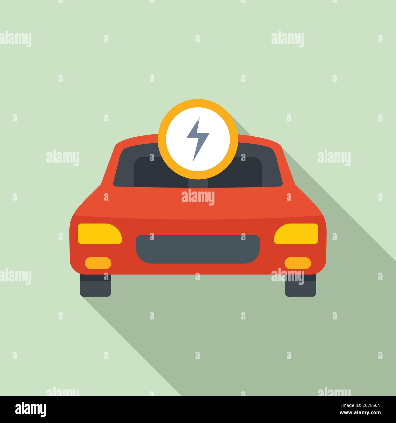 Electric car repair icon. Flat illustration of electric car repair ...