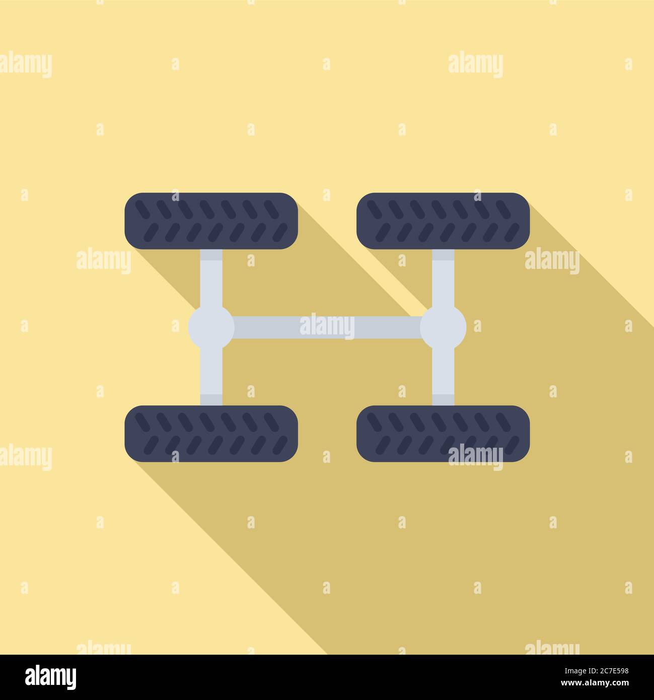 Car chassis icon. Flat illustration of car chassis vector icon for web ...
