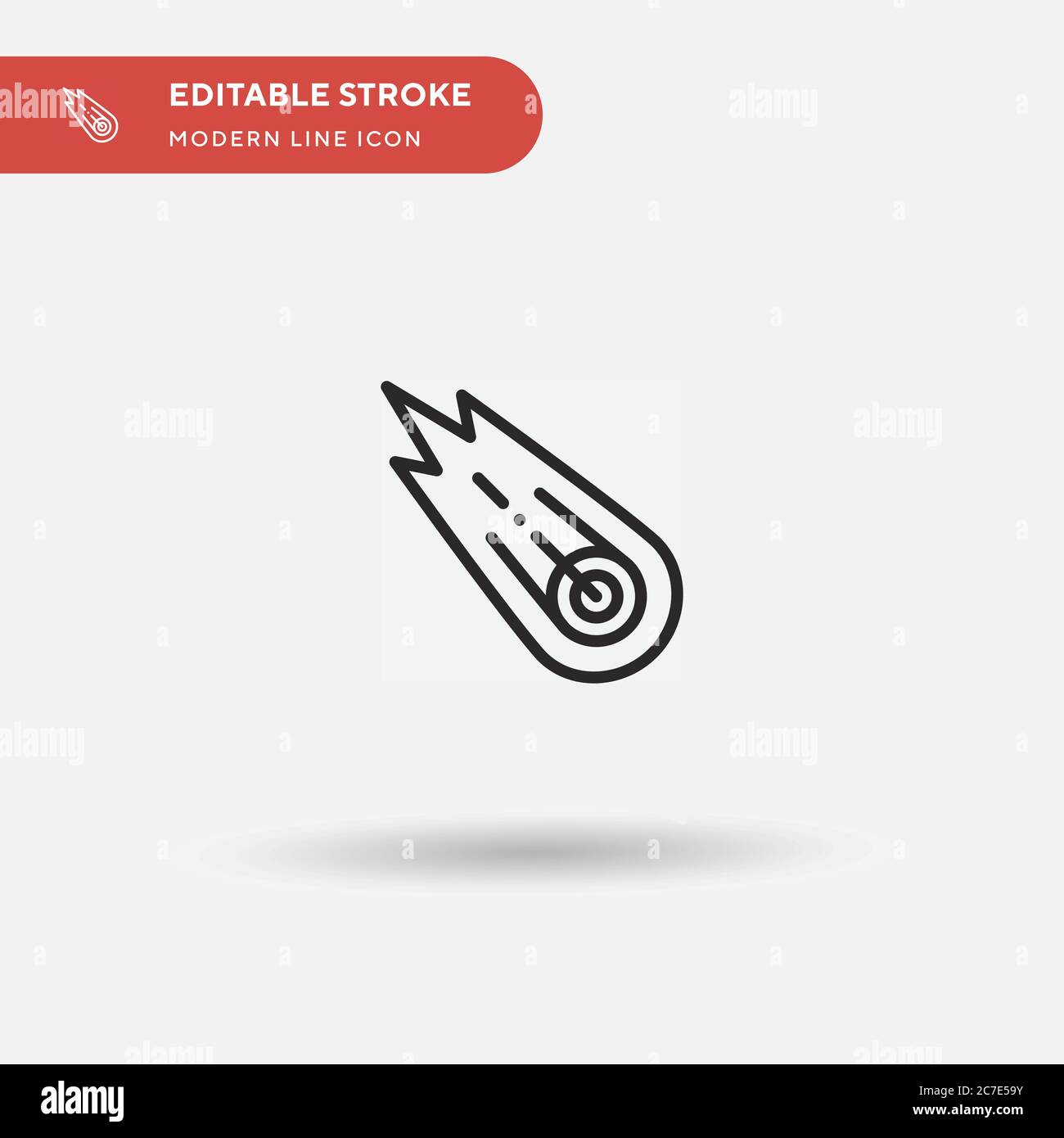 Asteroid Simple vector icon. Illustration symbol design template for ...