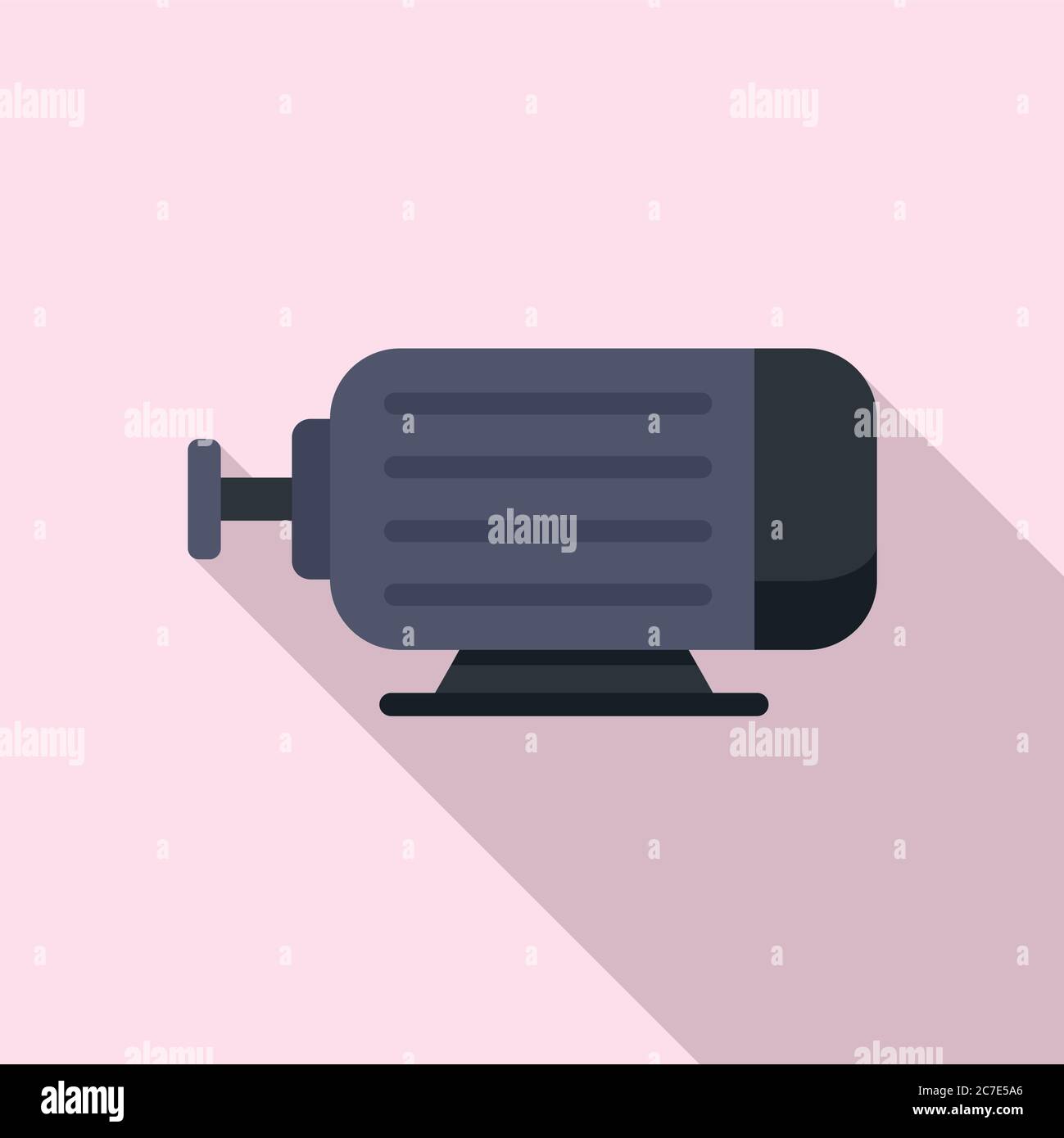 Electric power motor icon. Flat illustration of electric power motor ...
