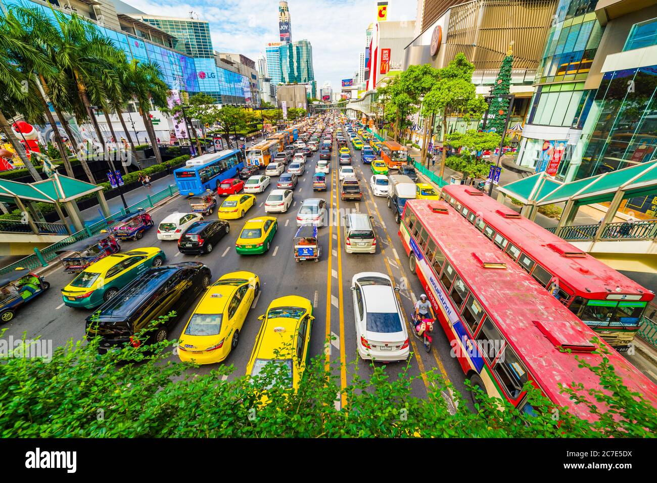 BANGKOK, THAILAND - DECEMBER 16, 2018 - Area in front of Central World ...
