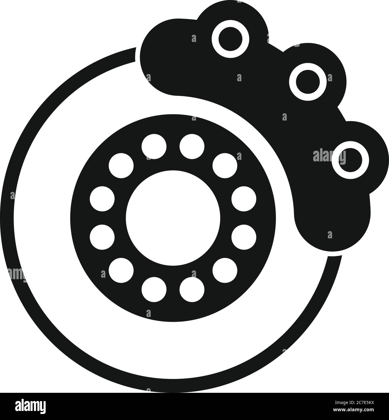Car brake disk icon. Simple illustration of car brake disk vector icon ...