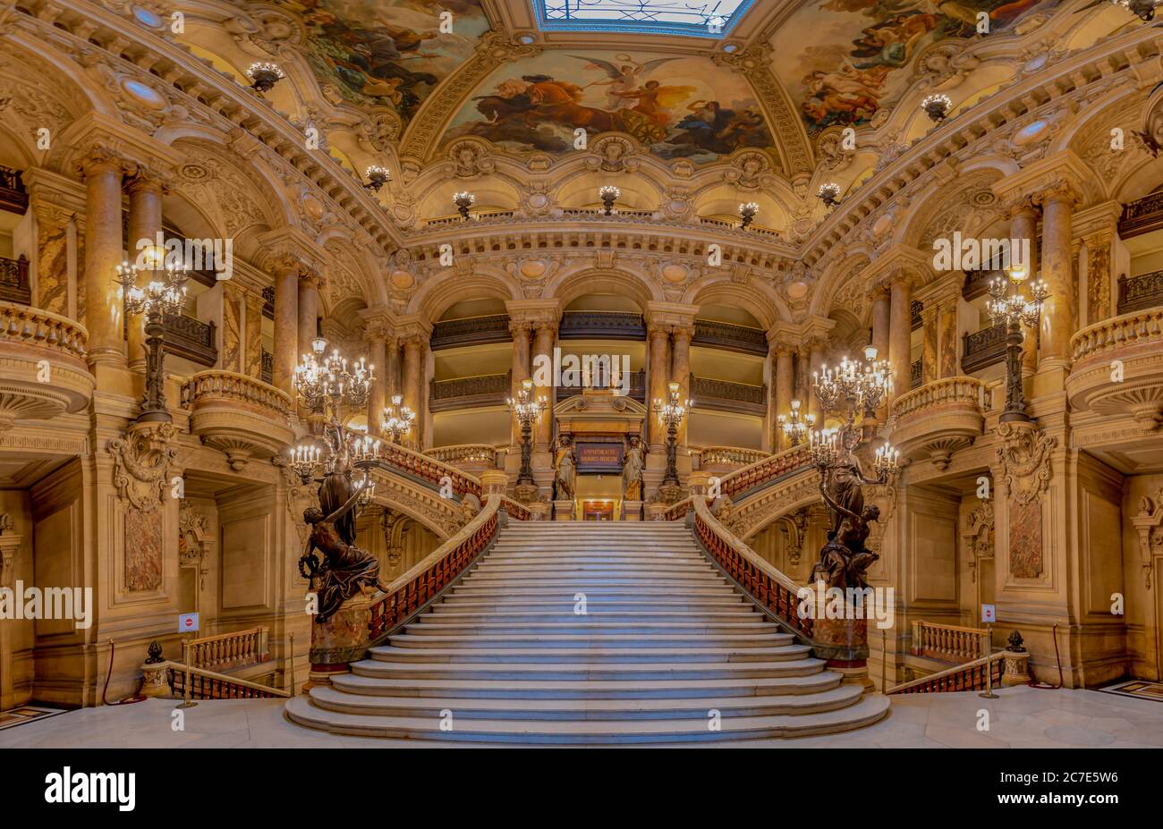 Paris, France - 06 19 2020: View inside Paris Opera Garnier Stock Photo ...