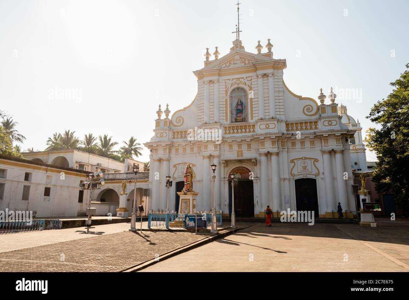 Pondicherry, India - February 2020: The French architecture of the old ...