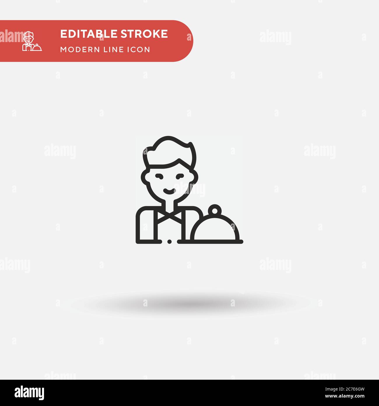 Waiter Simple vector icon. Illustration symbol design template for web ...