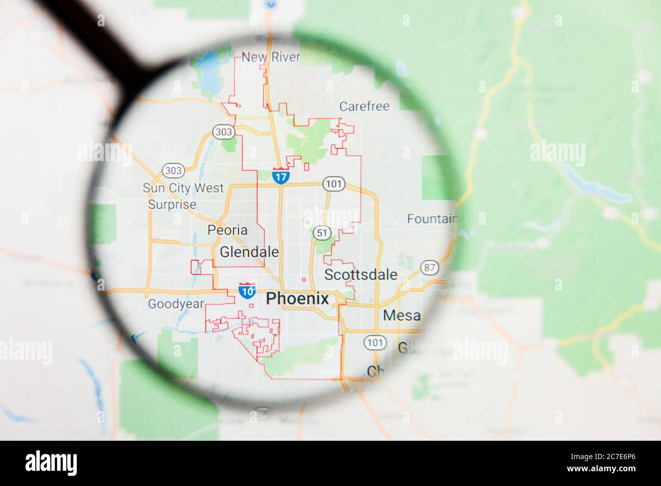 Map of phoenix hi-res stock photography and images - Alamy