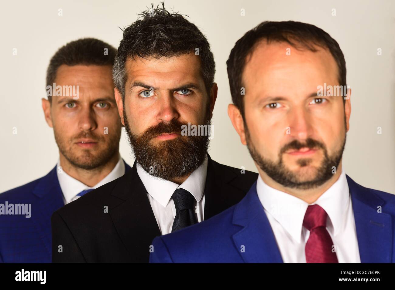 CEOs stand for company leadership on light grey background. Business ...