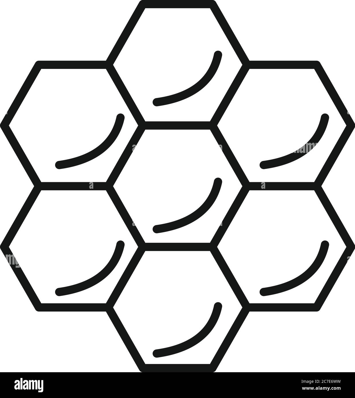 Honey comb icon. Outline honey comb vector icon for web design isolated ...