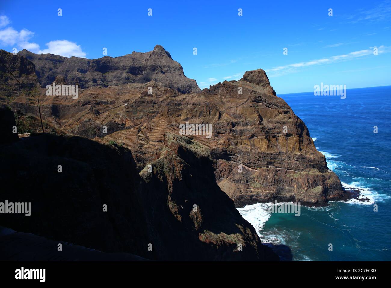 Scenic rough mountains of Santo Antao, Cape Verde Stock Photo - Alamy