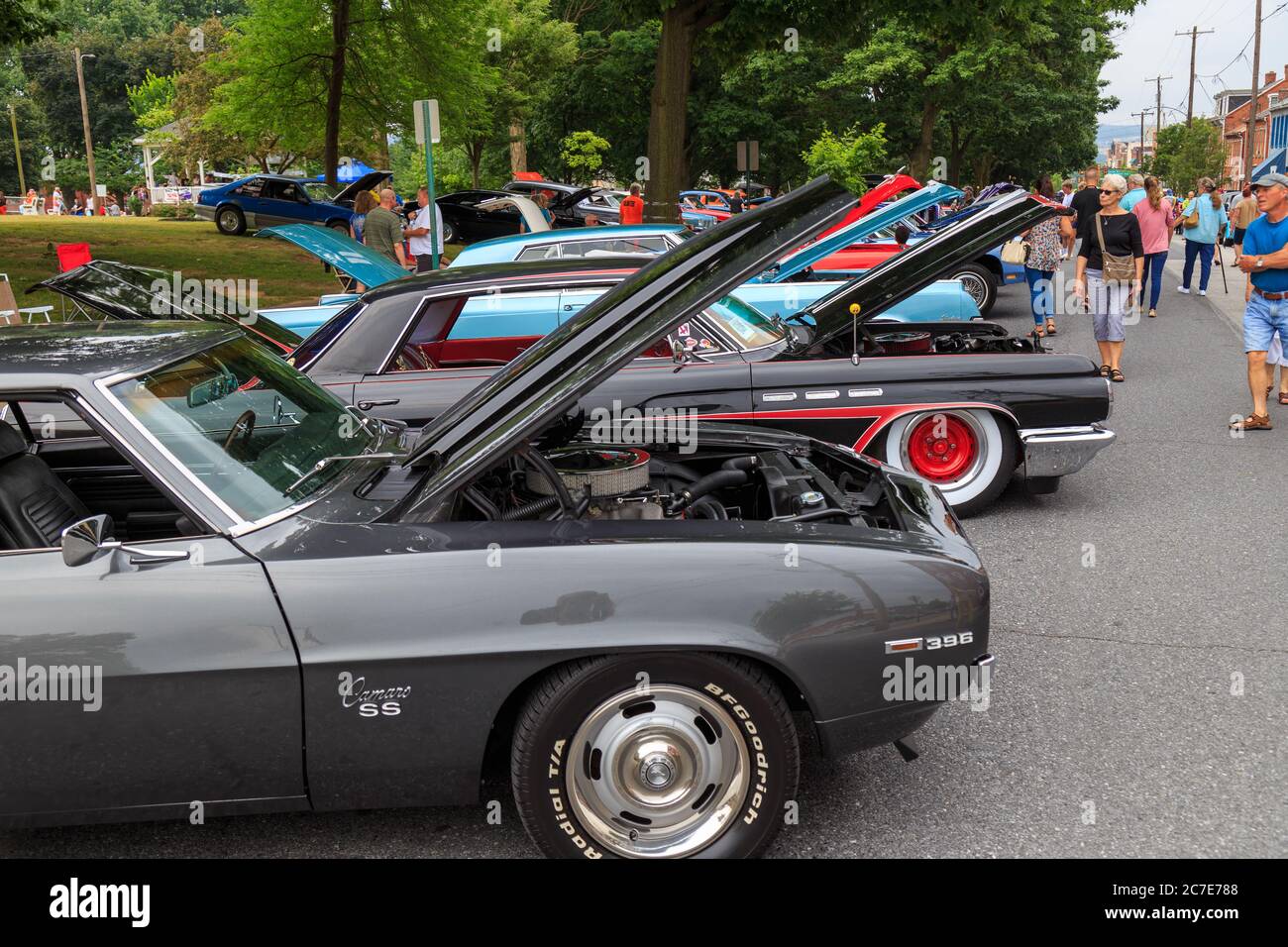 Columbia, PA, USA - June 17, 2017: Cars of all kinds are on display at ...