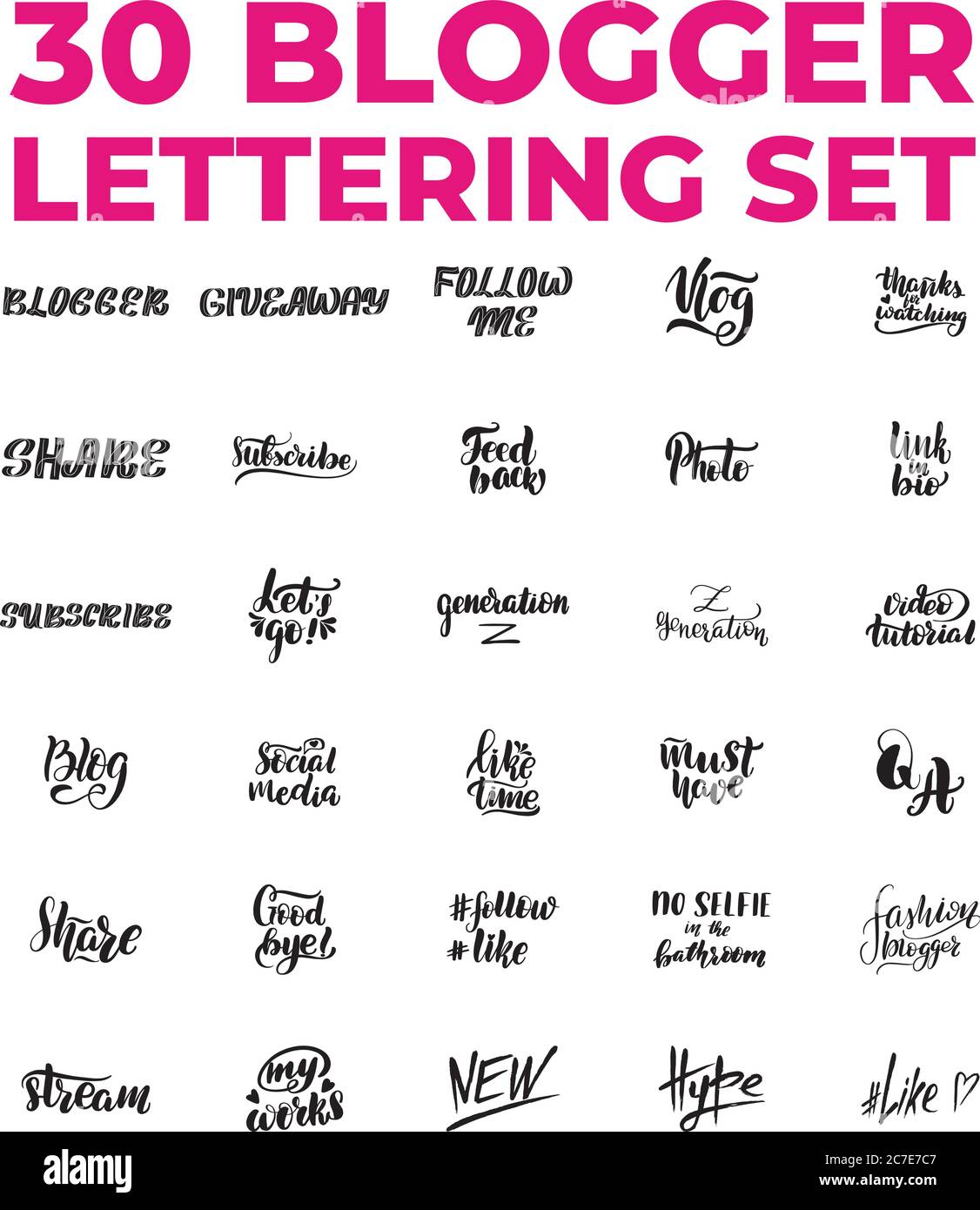 Vector calligraphy illustration isolated on white background Stock ...