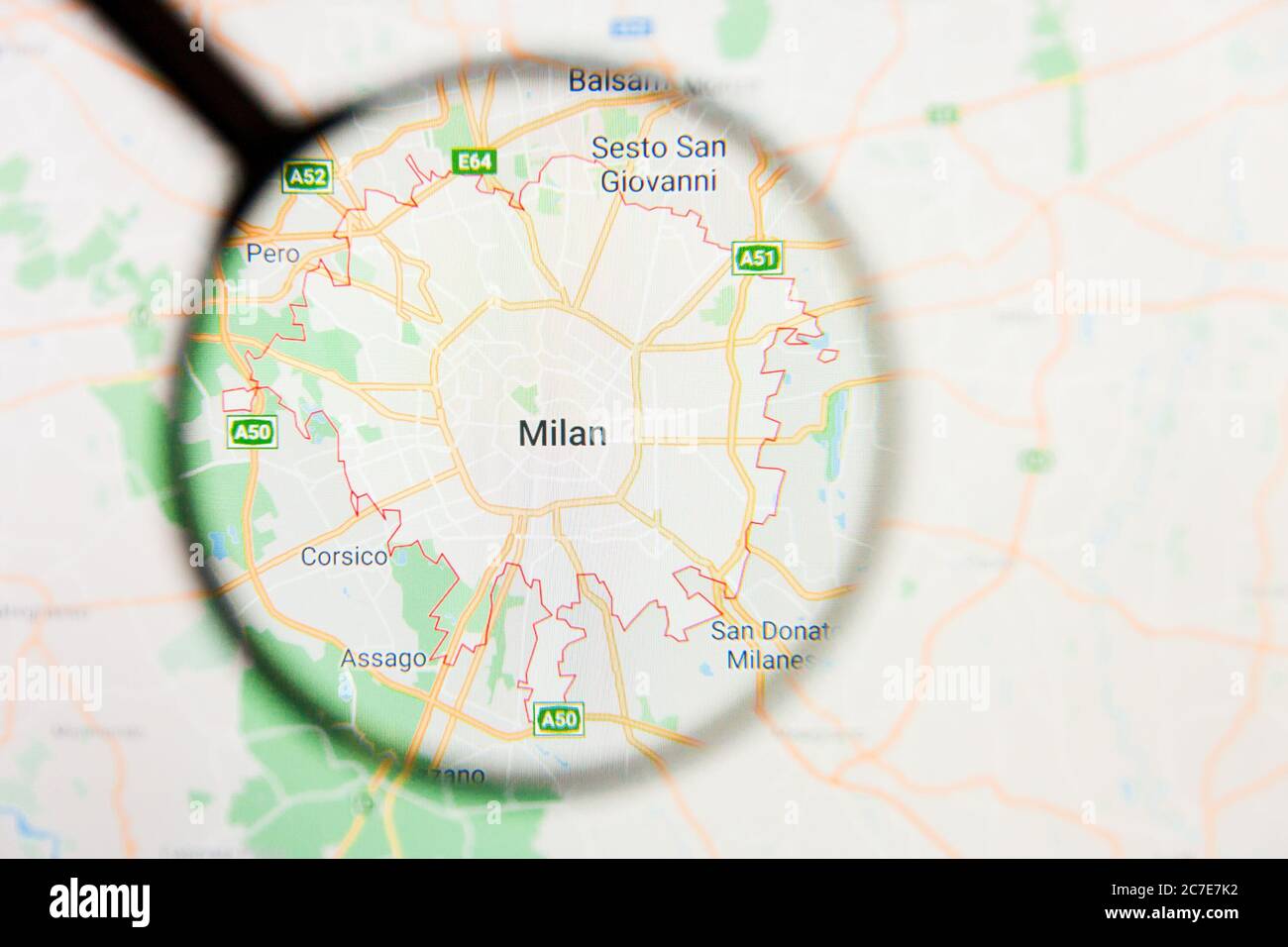 Milan italy map hi-res stock photography and images - Alamy