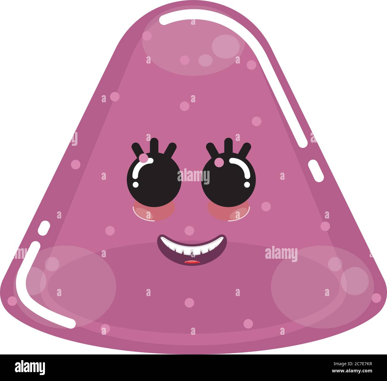 Cartoon icon of a happy jelly. Candies icon - Vector Stock Vector Image ...
