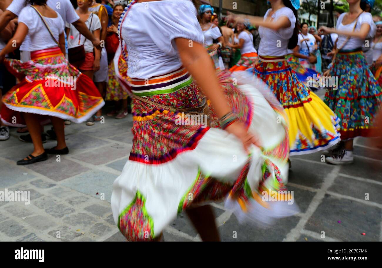 Maracatu dance performance on the treet in Rio de Jameiro Stock Photo ...