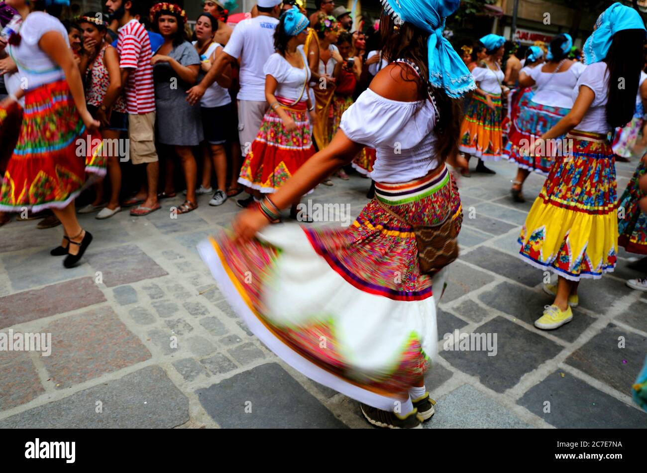 Maracatu dance performance on the treet in Rio de Jameiro Stock Photo ...