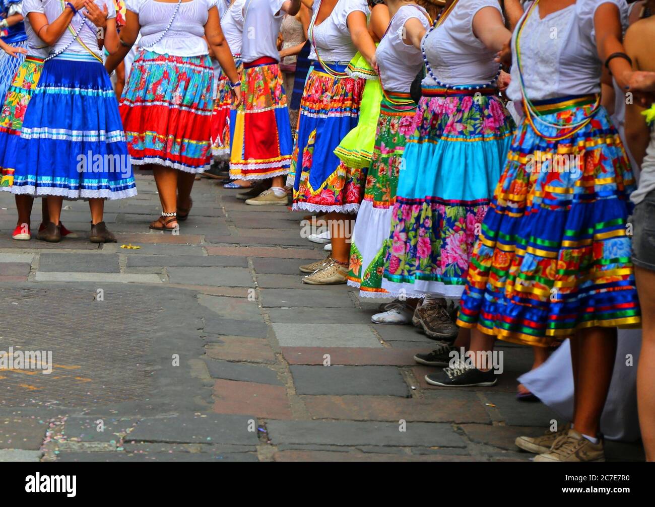 Maracatu dance performance on the treet in Rio de Jameiro Stock Photo ...