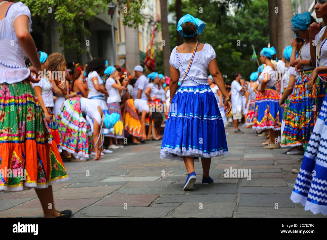 Maracatu dance performance on the treet in Rio de Jameiro Stock Photo ...