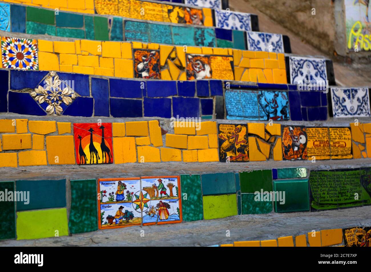 Selaron stairs in Rio de Janeiro Stock Photo - Alamy