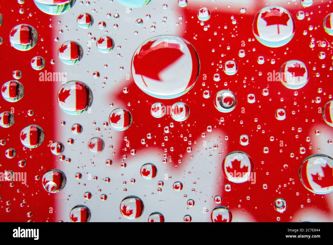 Canada flag inside water bubbles, Canada Day, Canada Flag day Stock ...