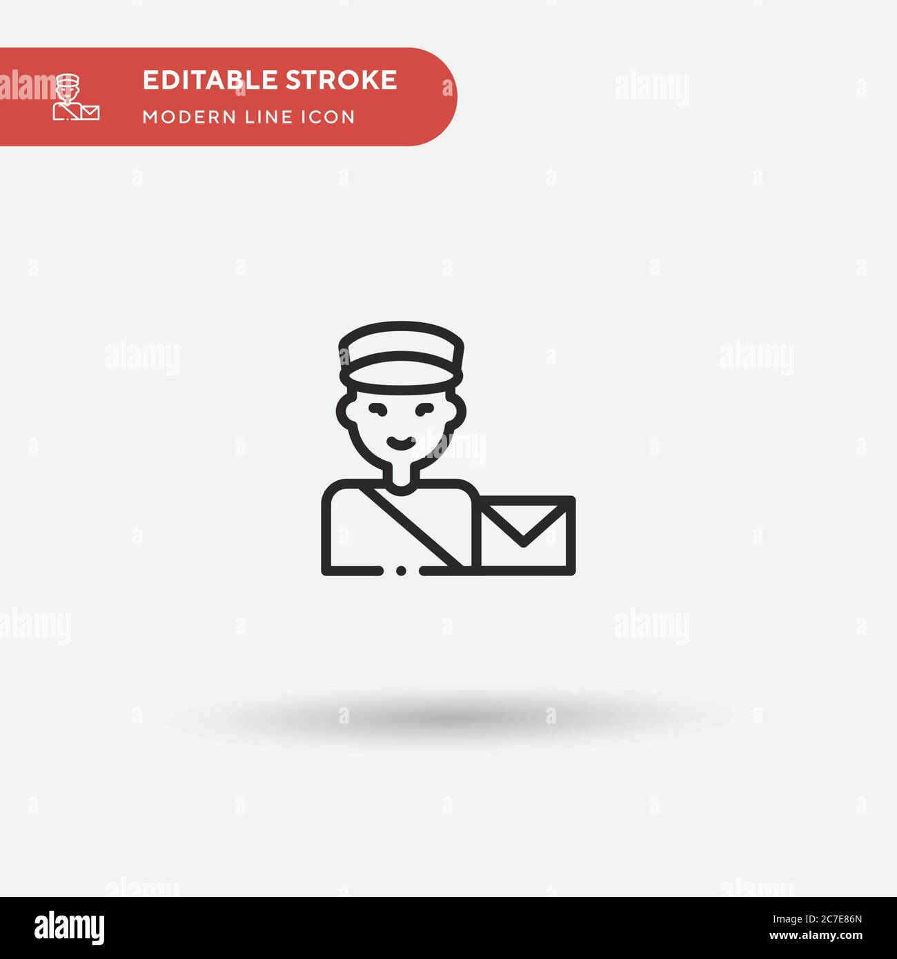 Postman Simple vector icon. Illustration symbol design template for web ...