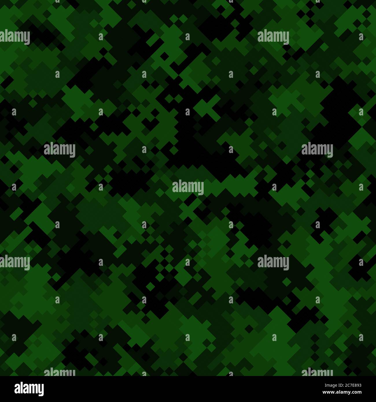 Seamless digital woodland pixel camo texture vector for army textile ...