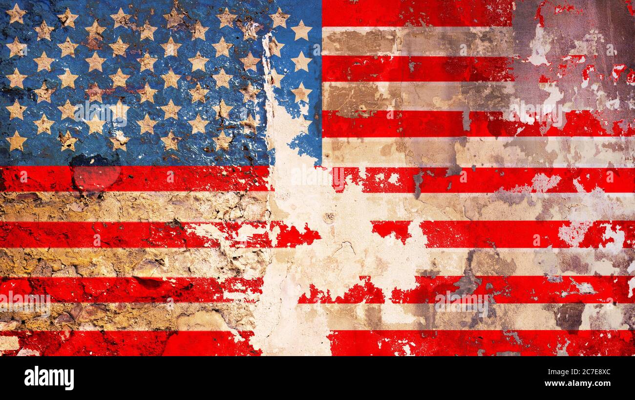 Grungy american flag hi-res stock photography and images - Alamy