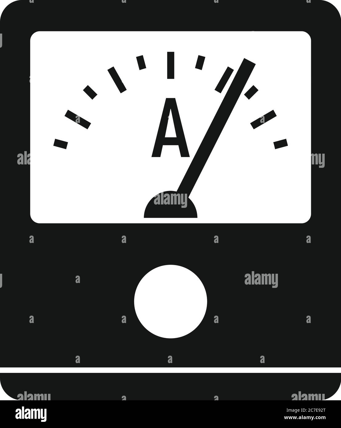 Digital multimeter vector illustration isolated Black and White Stock ...