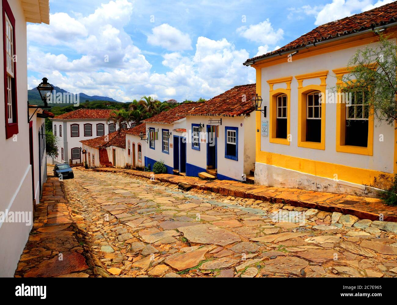 Beautiful colonial houses in Tiradentes, Brazil Stock Photo - Alamy