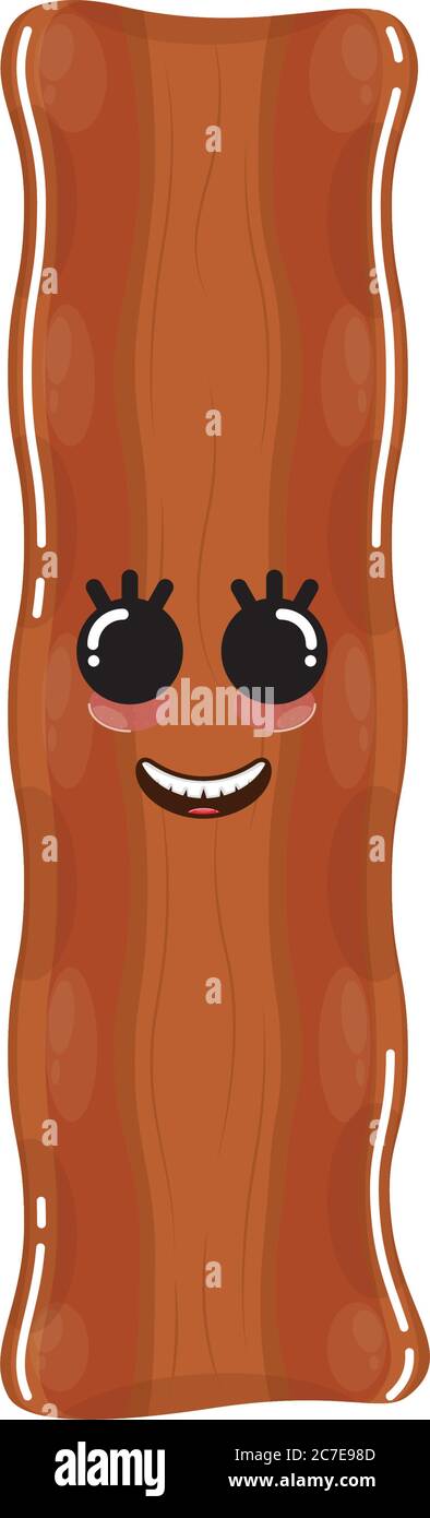 Cartoon icon of a happy bacon - Vector Stock Vector Image & Art - Alamy
