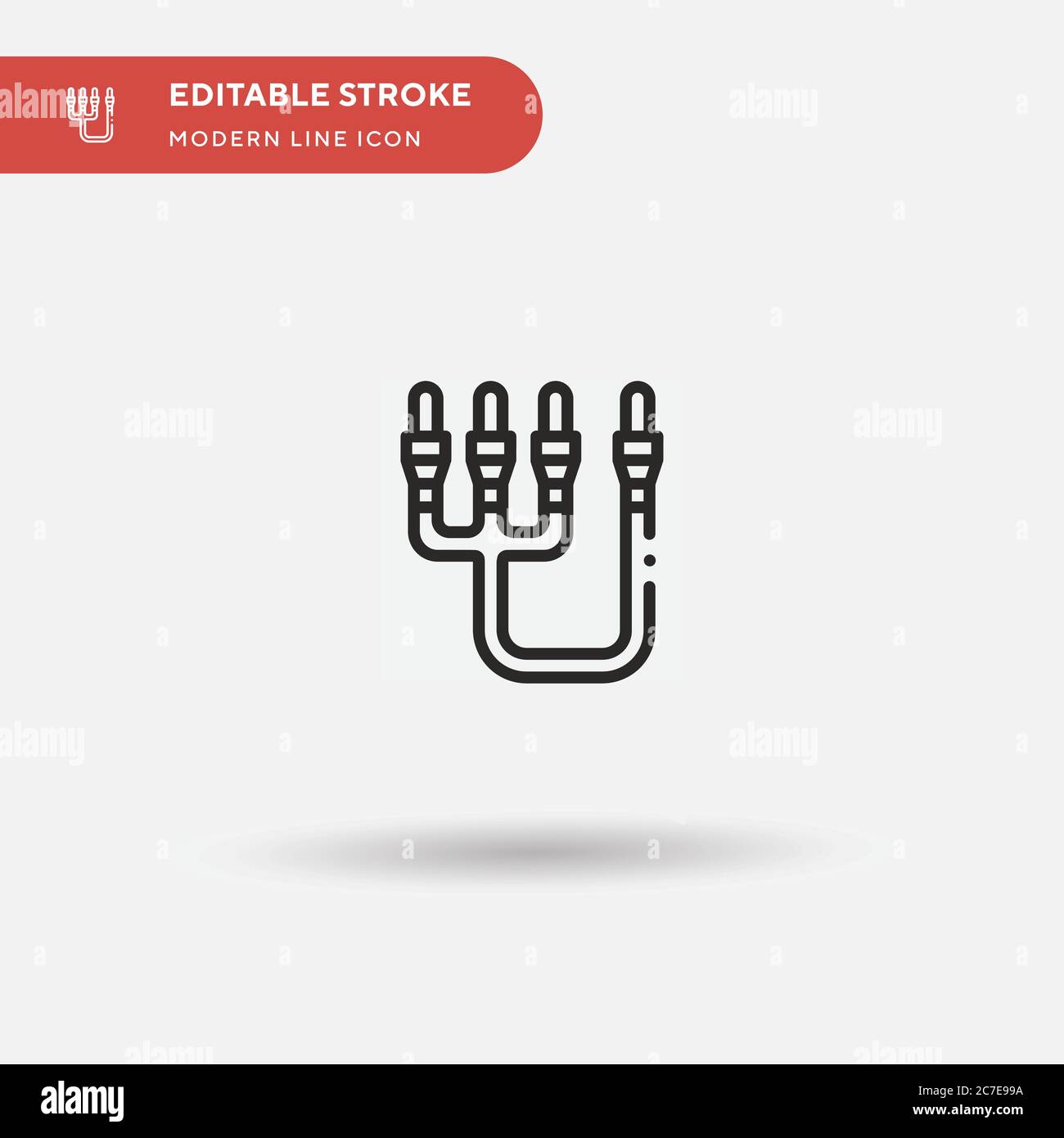 Xlr connector on white Stock Vector Images - Alamy