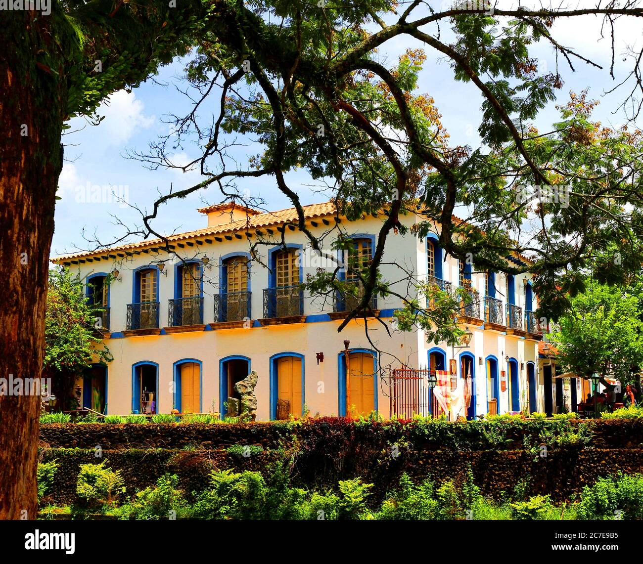 Beautiful colonial houses in Tiradentes, Brazil Stock Photo - Alamy