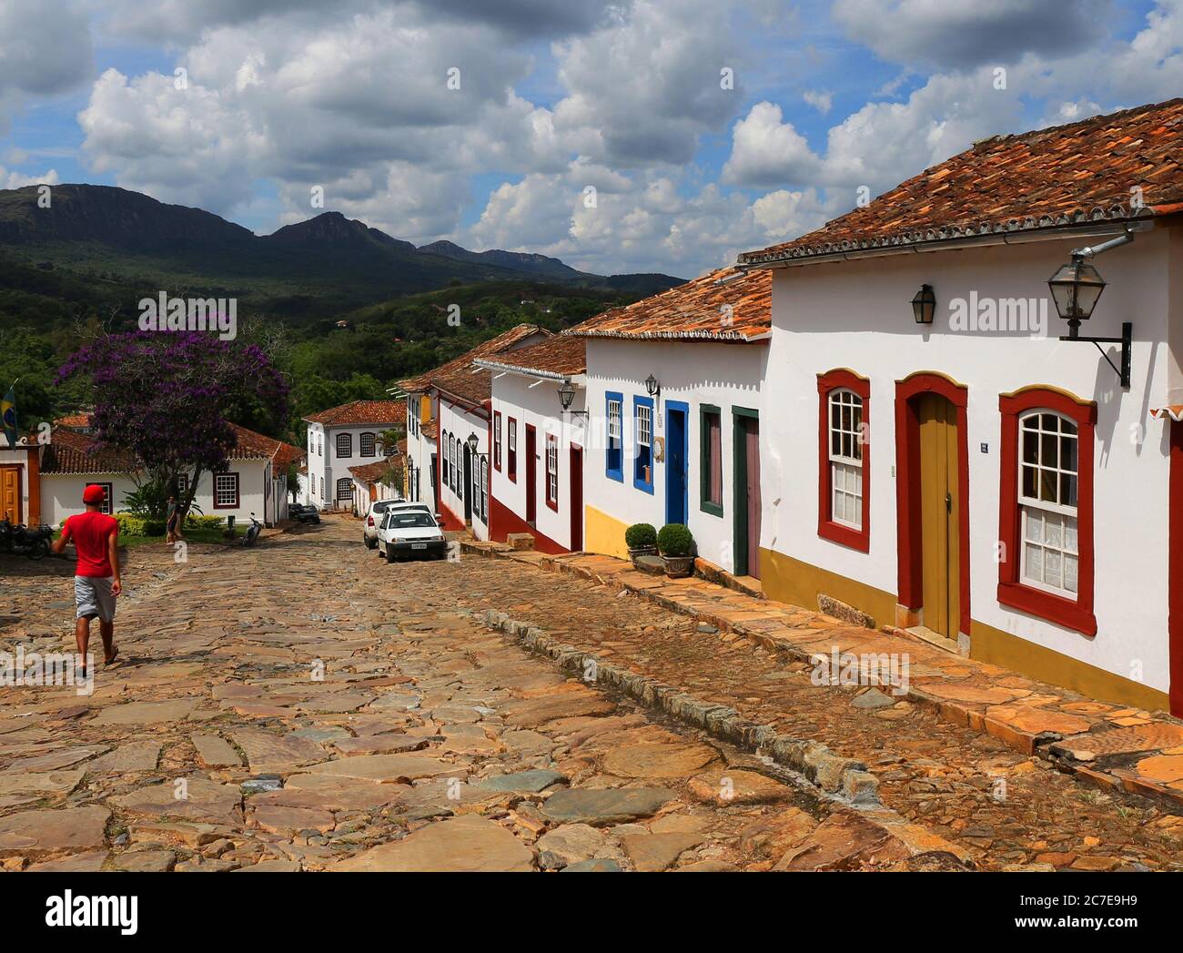 Beautiful colonial houses in Tiradentes, Brazil Stock Photo - Alamy