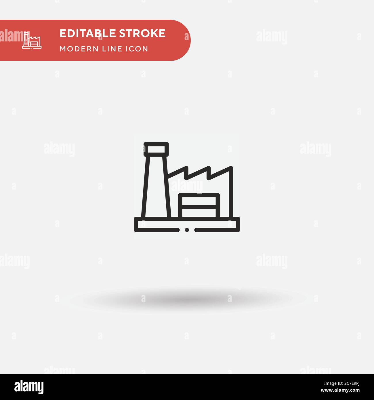 Factory Simple vector icon. Illustration symbol design template for web ...