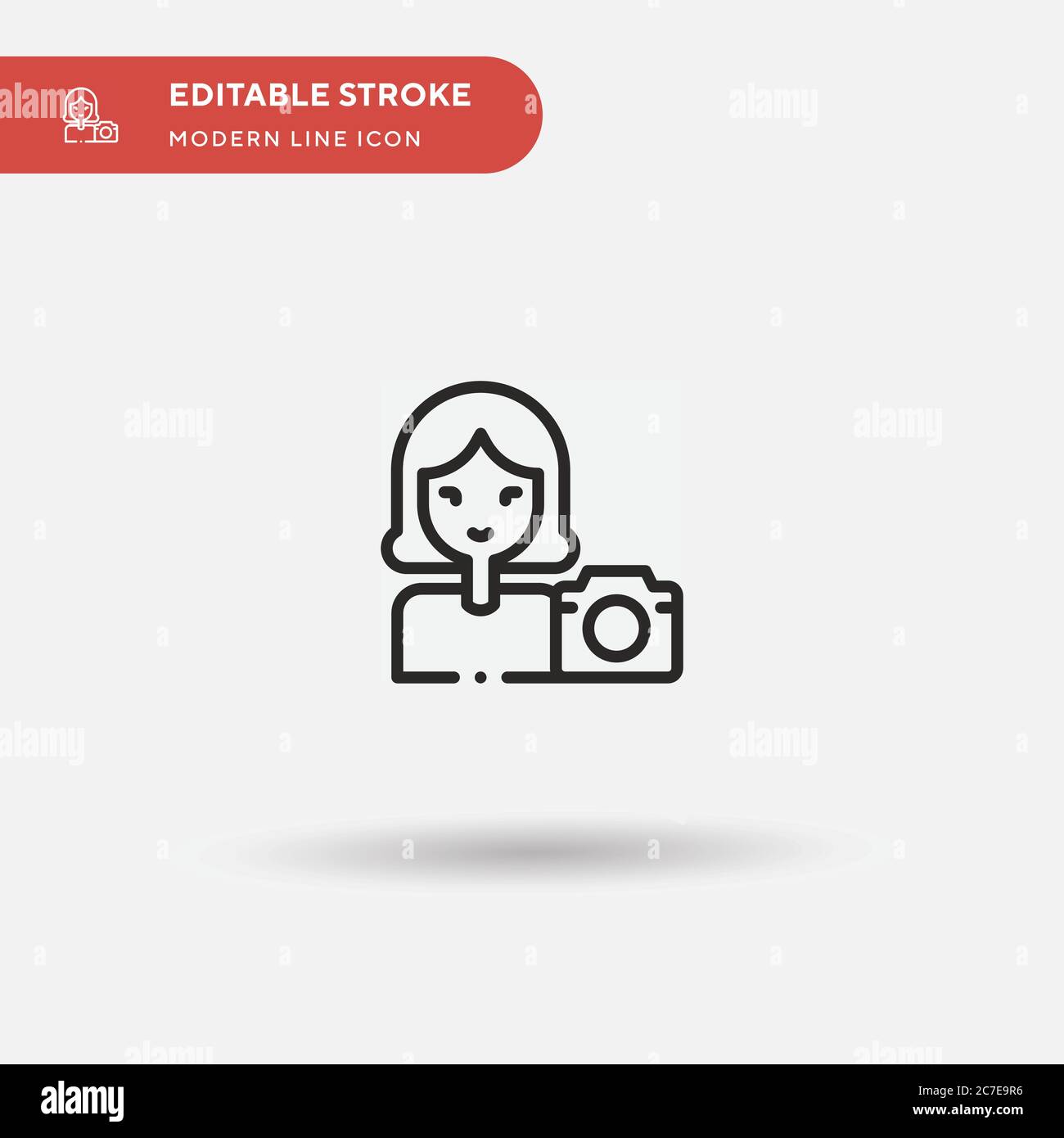 Photographer Simple vector icon. Illustration symbol design template ...