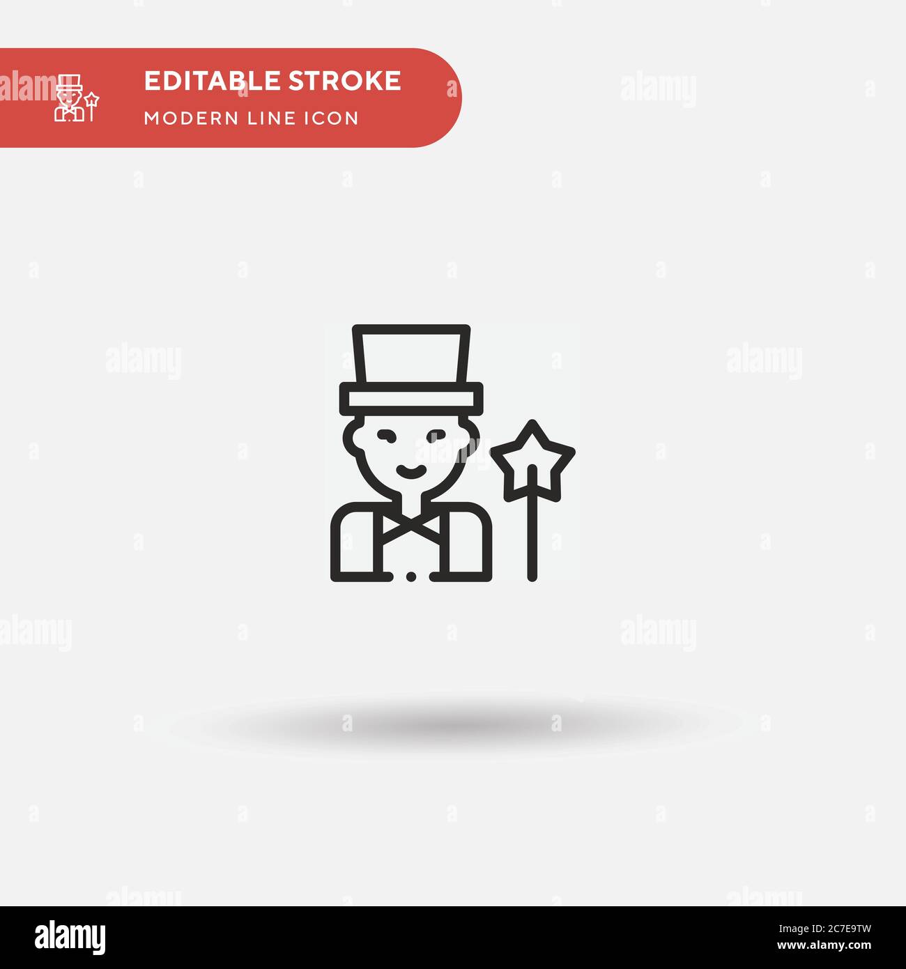 Magician Simple vector icon. Illustration symbol design template for ...