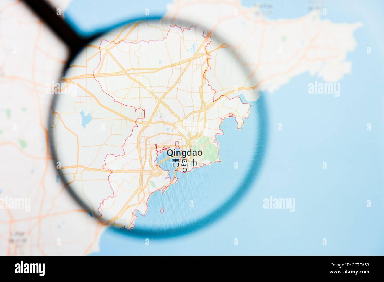 Qingdao map hi-res stock photography and images - Alamy