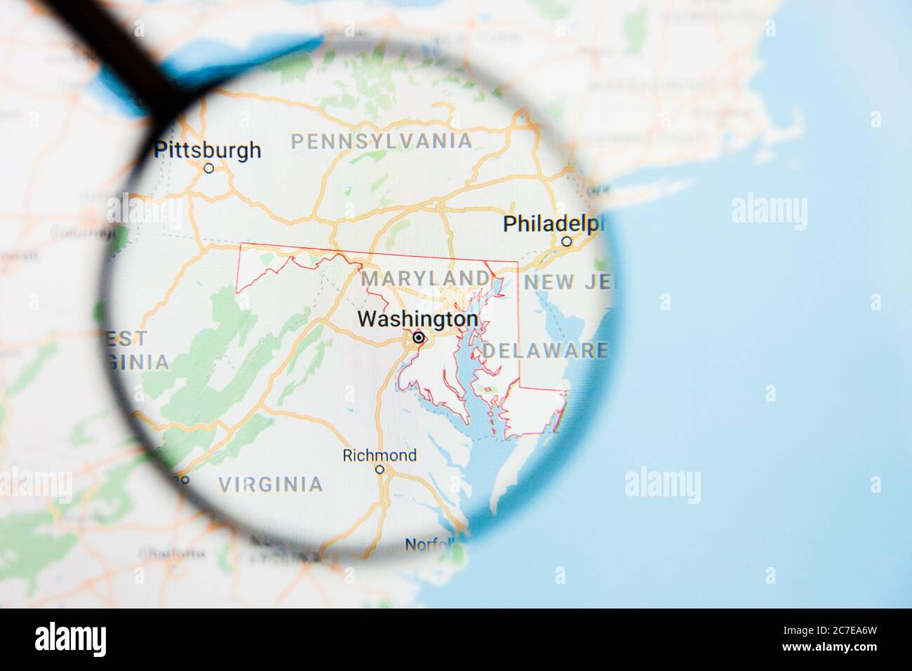Md map hi-res stock photography and images - Alamy